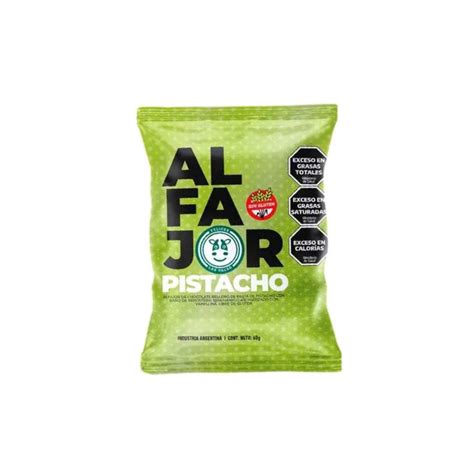 Felices Las Vacas Alfajor De Pistacho 60gr Caja X 12u
