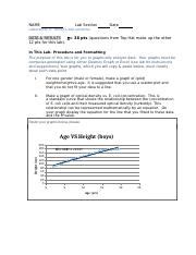 L D R Lab Graphing Docx NAME Lab Section Date Laboratory II METRICS AND GRAPHING DATA
