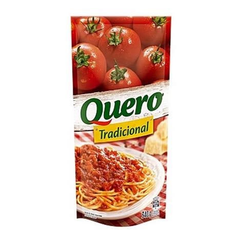 Molho De Tomate Tradicional Quero Sachê 340g