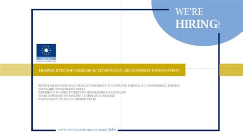 Satcen On Linkedin Hiring Satcen Team Madrid Graduate University Softwaredevelopment