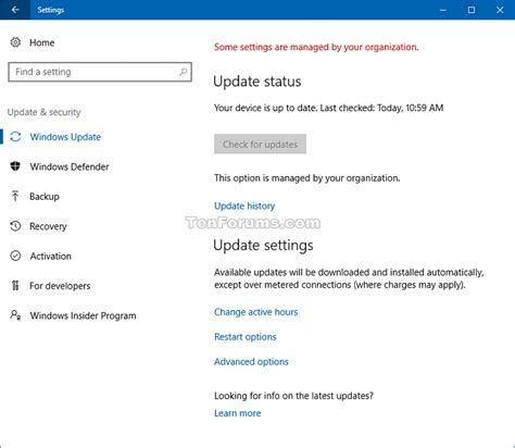 Enable Or Disable Check For Windows Updates In Windows 10 Tutorials
