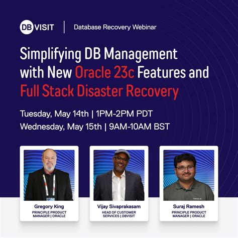 Dbvisit Software On Linkedin Fsdr Oracle23c Disasterrecovery