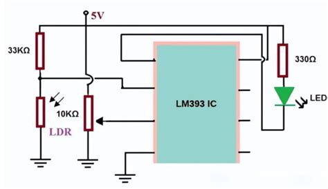 Lm393 Comparator Application Circuit Perceptive Electronic Components