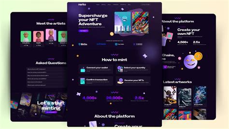 Master Web Design Project Interactive Nft Website Design 🔥