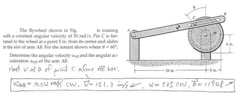 solved the flywheel shown in fig is rotating with a