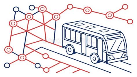 City Bus And Network Illustration Urban Transport System Vector Design
