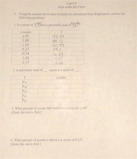 Using The Normal Curve Table Available For Chegg