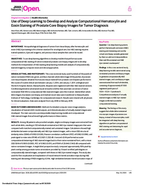 Pdf Use Of Deep Learning To Develop And Analyze Computational