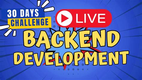 30 Days Live Challenge On Backend Development Nodejs Express Mongodb Aws Redis Docker Youtube