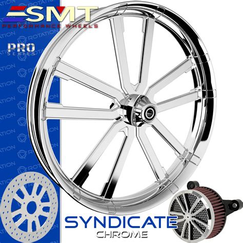 Smt Machining Syndicate Chrome Custom Motorcycle Wheel Package