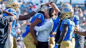 Watch Rick Neuheisel Reacts As Son Jerry Neuheisel Helps Ucla Shock No 7 Penn State In Play