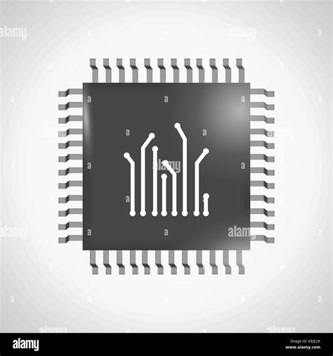 Chip Isolated Minimal Icon Vector Microchip Illustration Stock Vector Image And Art Alamy