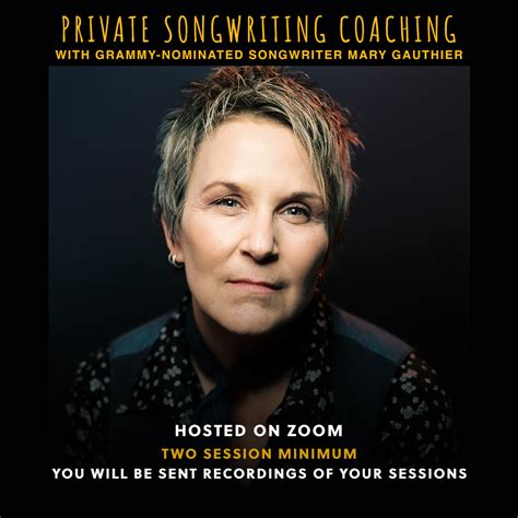 Private Songwriting Coaching — Mary Gauthier