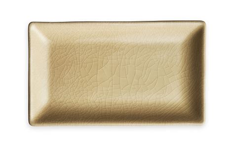 빈 직사각형 플레이트 금이 간 패턴의 갈색 세라믹 플레이트 클리핑 경로와 흰색 배경에 격리 상단 보기 접시에 대한 스톡 사진 및 기타 이미지 Istock