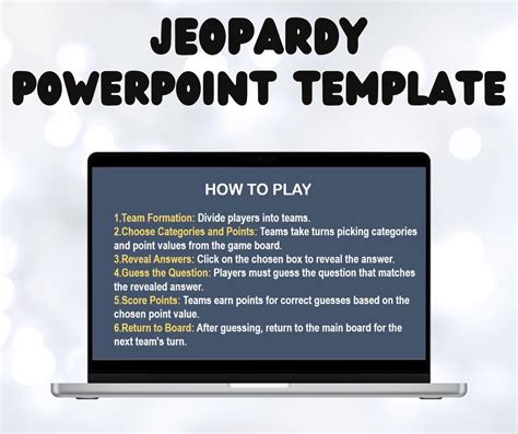 Jeopardy Game I Powerpoint Game I Interactive Powerpoint Template I Customizable Powerpoint Game
