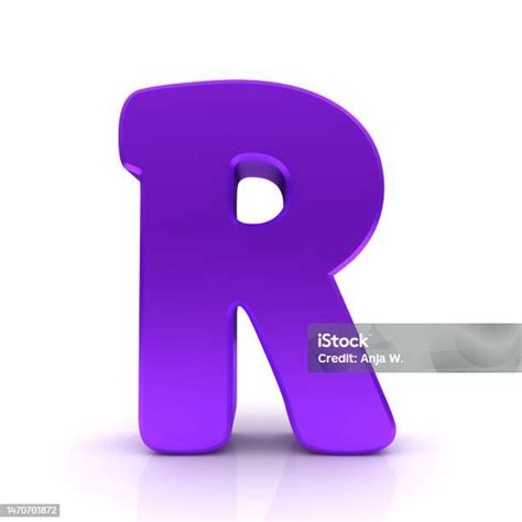 R 편지 보라색 대문자 기호 3d 렌더링 그래픽 그림 흰색 배경에 격리 대문자에 대한 스톡 사진 및 기타 이미지 대문자