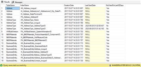tsql to find list of all index not used for last 30 days our tech ideas
