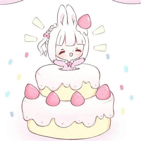 Happy Birthday Anime Chibi Celebrando Cumpleaños Al Estilo Anime