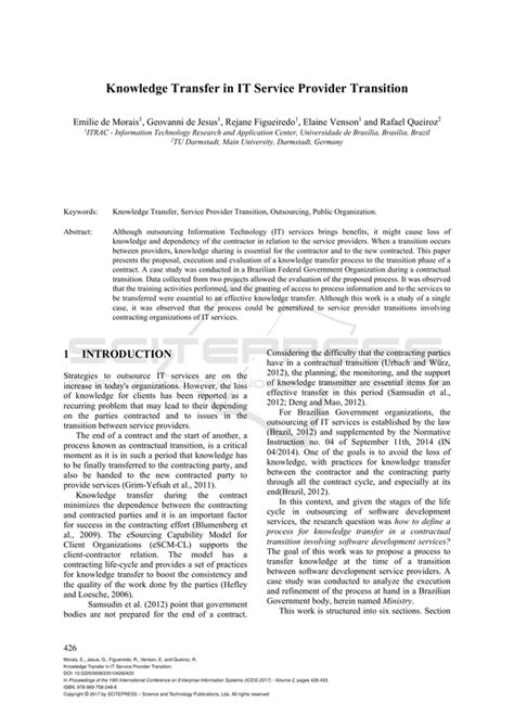 Knowledge Transfer Plan Examples To Download