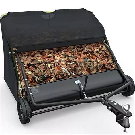 Dextrus 48 Tow Behind Lawn Sweeper Leaf Collector Sweeper For Lawn