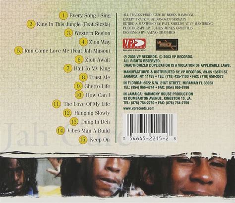 Album Jah Cure Ghetto Life Ghetto Life Jah Cure Cd Album Muziek