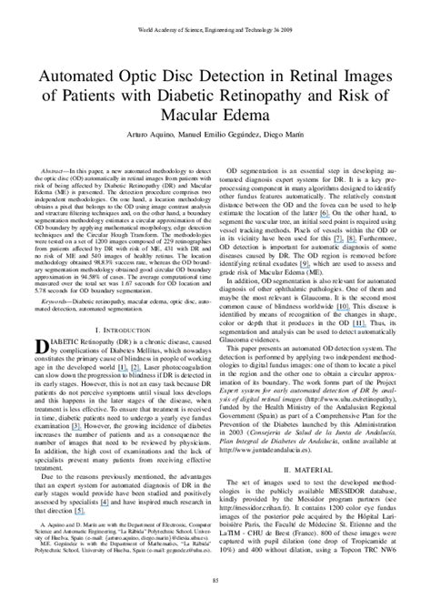 Pdf Automated Optic Disc Detection In Retinal Images By Applying Region Based Active Aontour