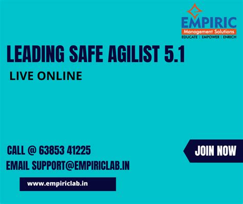 Leading Safe® 6 0 Agilist Certification Training Empiric Management Solutions