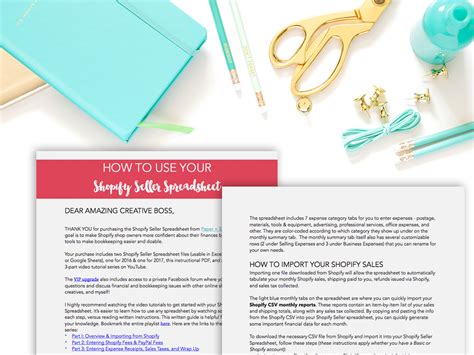 shopify spreadsheet within the shopify seller spreadsheet paper spark