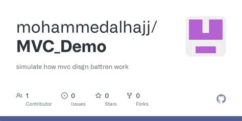 Github Mohammedalhajjmvcdemo Simulate How Mvc Disgn Battren Work