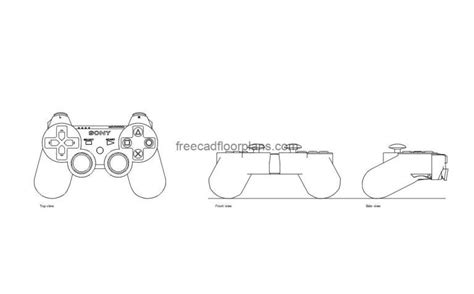 Ps Joystick Free Cad Drawings