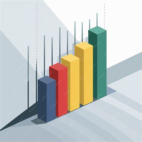 Vertical Bar Chart With Five Bars Of Different Heights Premium Ai
