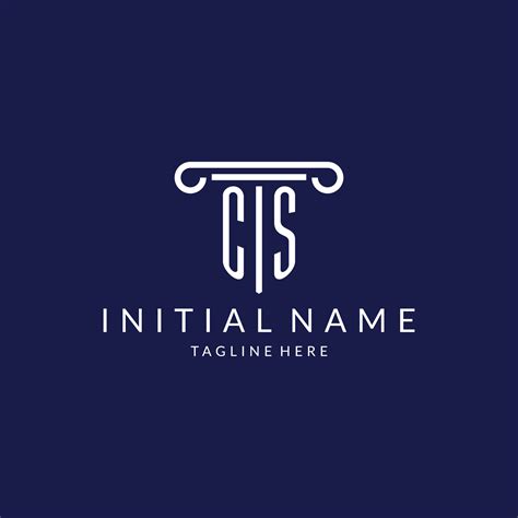 CS Logo Monogram With Pillar Shape Designs Vector Art At Vecteezy