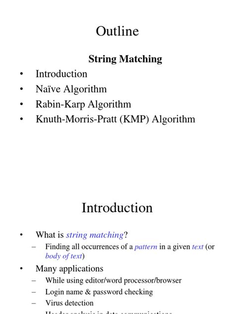 string matching pdf computer science algorithms
