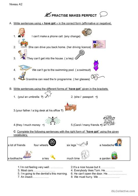 Have Got Activities English Esl Worksheets Pdf Doc
