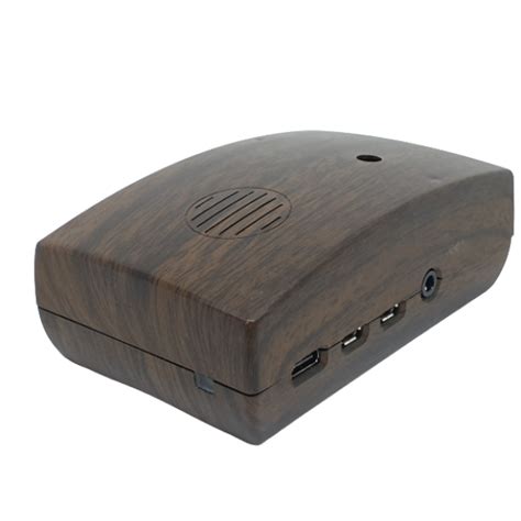 Raspberry Pi 4 Case With Fan Wooden Finish