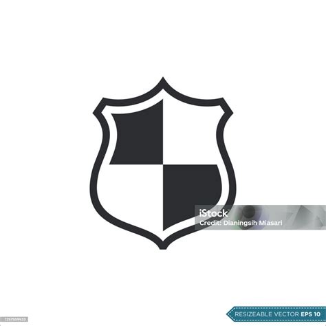 심플한 쉴드 아이콘 로고 템플릿 일러스트 디자인 개념에 대한 스톡 벡터 아트 및 기타 이미지 개념 개념 기호 경호 Istock