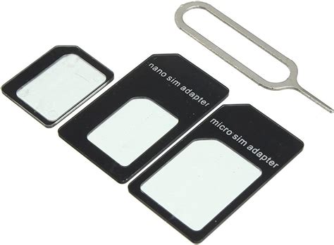 3 In 1 Sim Adapter With Sim Ejector Tool For All Mobile Devices Sim