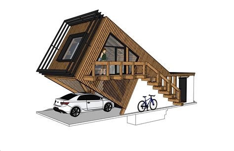 创意新颖现代风格小木屋su模型 其他住宅 土木在线