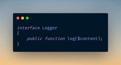 Code To Interface An Example In Laravel