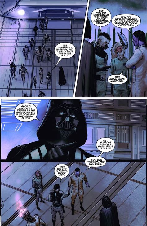 A Comic Strip With An Image Of Darth Vader And His Companions