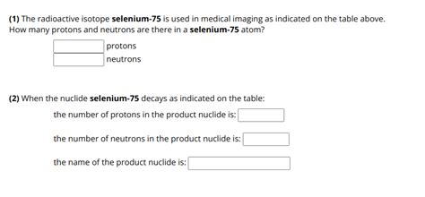 Solved Some Radioactive Isotopes Useful In Medical