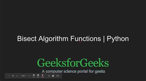 Python Programming Tutorial Bisect Algorithm Functions In Python