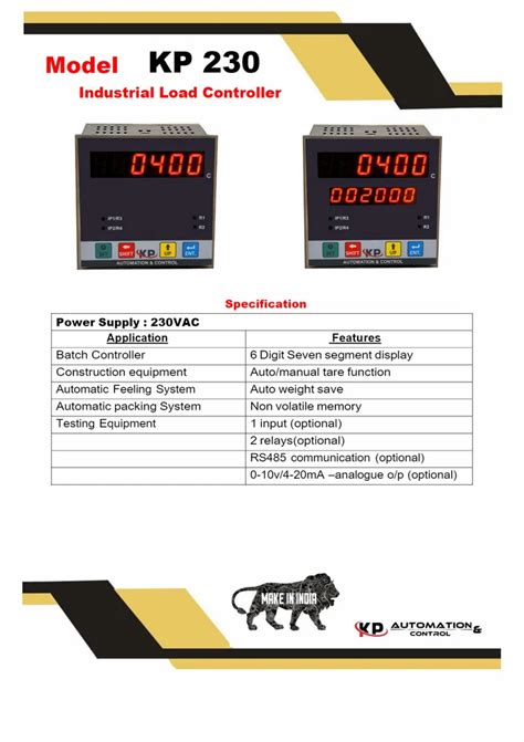 6 Digit Seven Segment Display 50 Hz Load Cell Controller At 2500 Piece In Ahmedabad