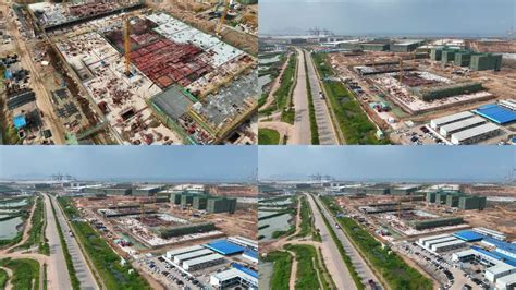 大型建筑工地高栏港平沙电子电器产业园3840x2160高清视频素材下载编号9187191实拍视频光厂vj师网