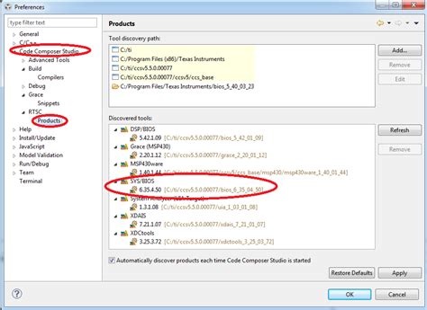 no rtsc related example project in the winzard of ccs code composer