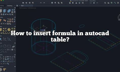 How To Insert Formula In Autocad Table