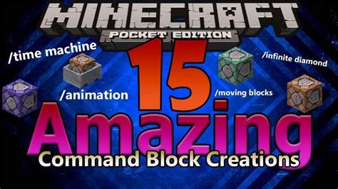15 Command Block Creations Minecraft Pe Pocket Edition Mcpe Command Block Youtube