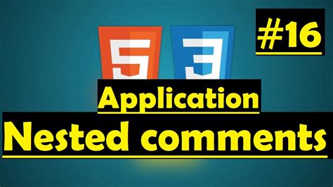 A Nested Commenting App With Html Css And Javascript Miniproject 16 Youtube