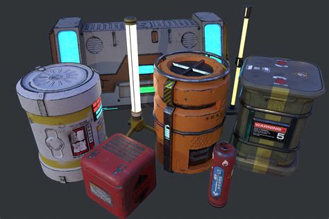 3d Scifi Industrial Warehouse Crate Collection 2 3d Sci Fi Unity Asset Store