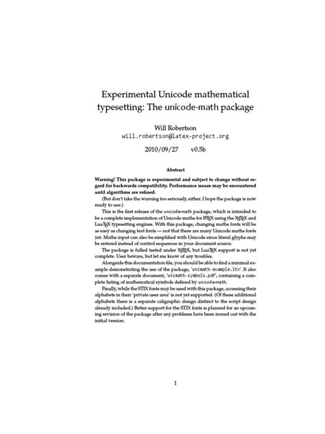 The Unicode Math Package Pdf Typefaces Letter Case
